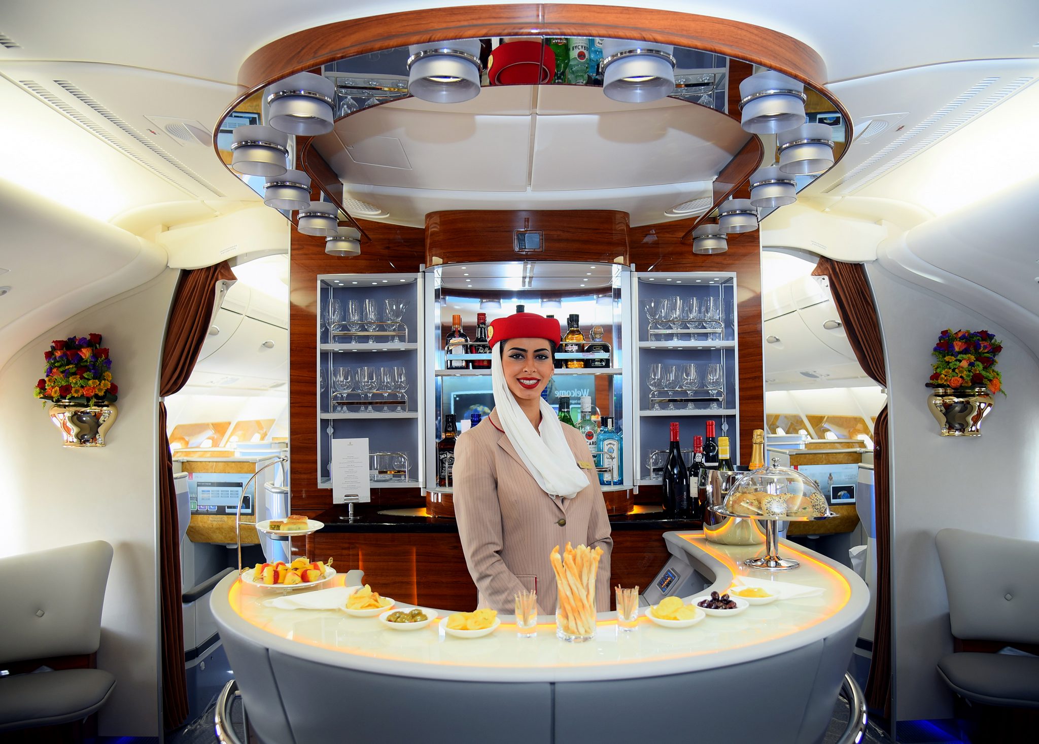 Emirates First Class A380 Bar