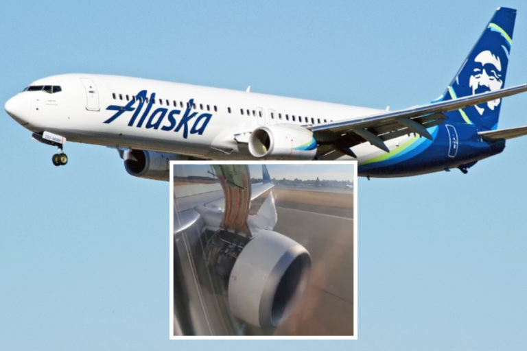 WATCH: Alaska Airlines Flight Makes Emergency Landing As Engine Cover is Ripped Off
