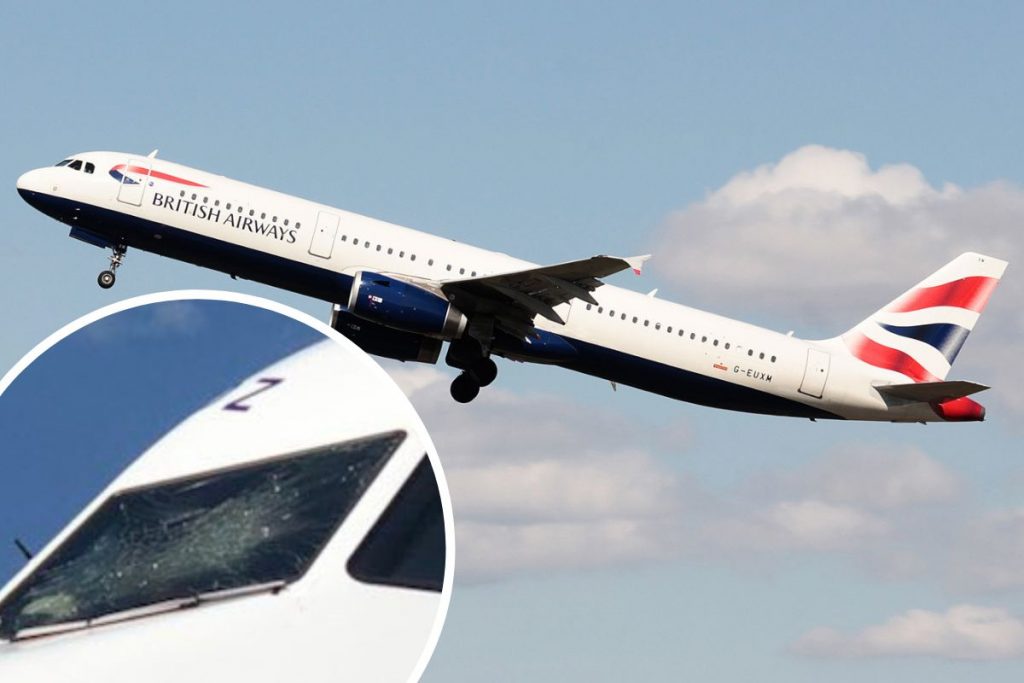 Cockpit Windscreen of British Airways Flight to Greece Suddenly ...